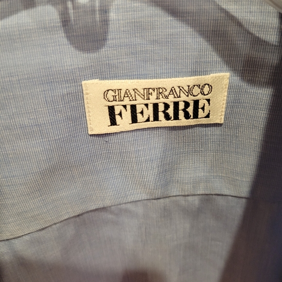 Gianfranco Ferre | Shirts | New Ferre Blue Dress Shirt 65 42 | Poshmark